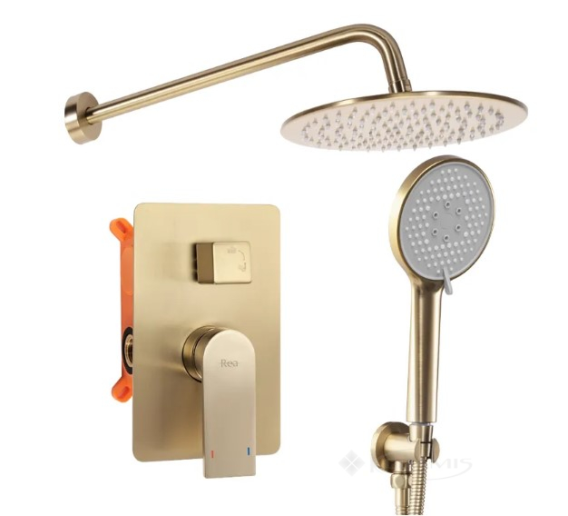 Душевой комплект скрытого монтажа Rea Verso золото (REA-P9150) – купить ...