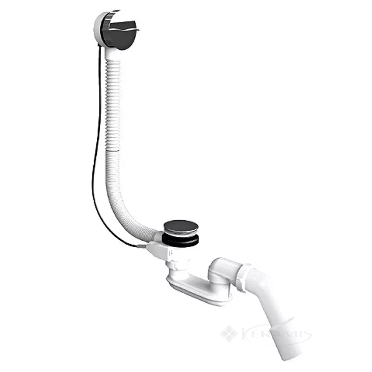 Сифон для ванны Devit с переливом, хром (DEV015748) – купить в интернет-магазине KERAMIS
