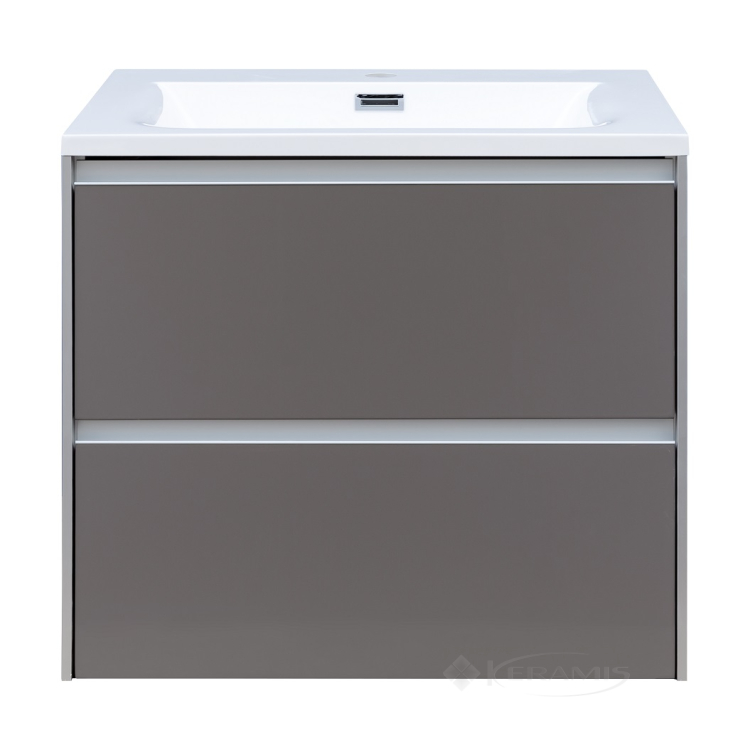 Тумба с умывальником Devit City 60 серая (0020160G) – купить в интернет-магазине KERAMIS